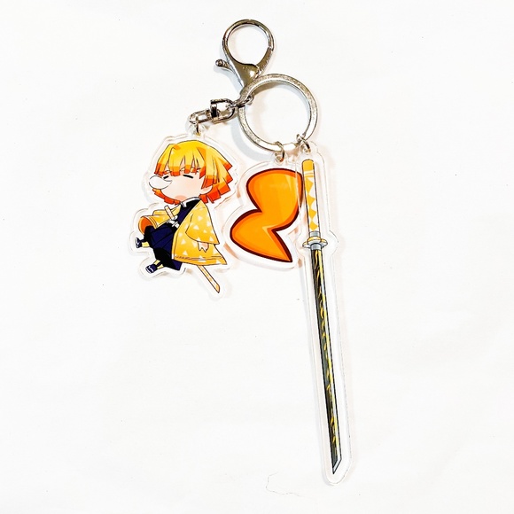 Accessories | Anime Demon Slayer Zenitsu Keychain | Poshmark